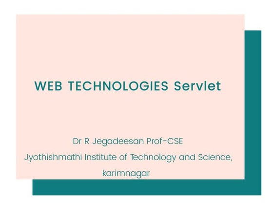 Servlet Life Cycle And Generic Servlet Ppt