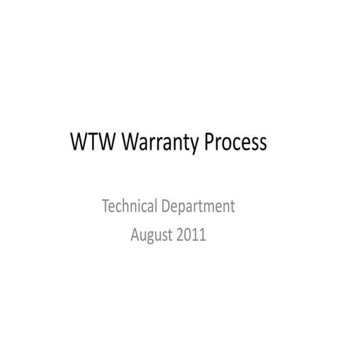 Wtw process | PPT