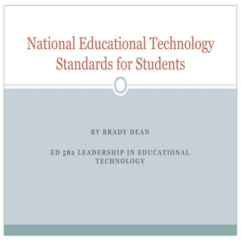 National Education Technology Standards for Students | PPTX