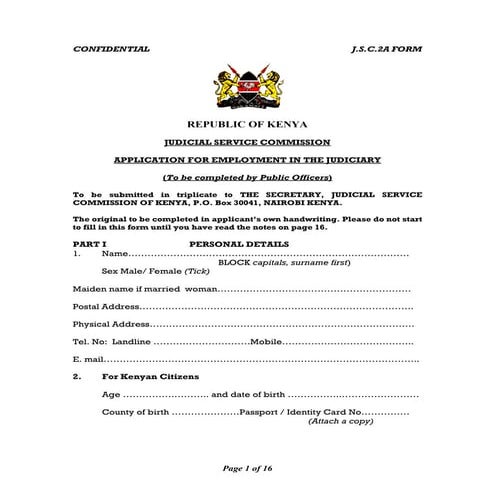Jsc 2 a application for employment form public officers | PDF