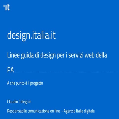 Linee guida di design per i siti web della PA @Claudio Celeghin ...