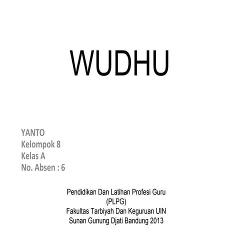 Wudhu | PPT