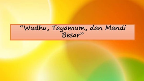 Power point wudhu | PPTX