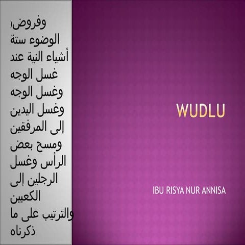 Wudlu | PPT