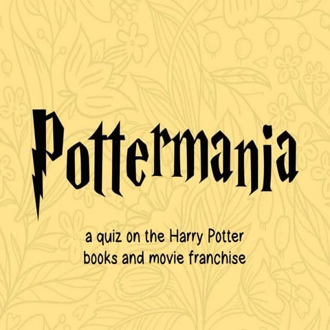 Weekly quiz #6 : Harry Potter quiz | PPTX