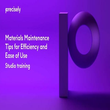 Automate Studio Training: Materials Maintenance Tips for Efficiency and Ease of Use | PPT