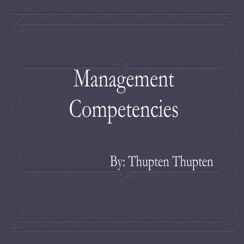 Management Competencies | PPT