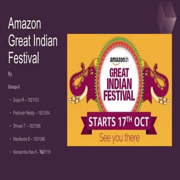 Integrated Marketing Communications of Amazon Great indian Festival | PPTX