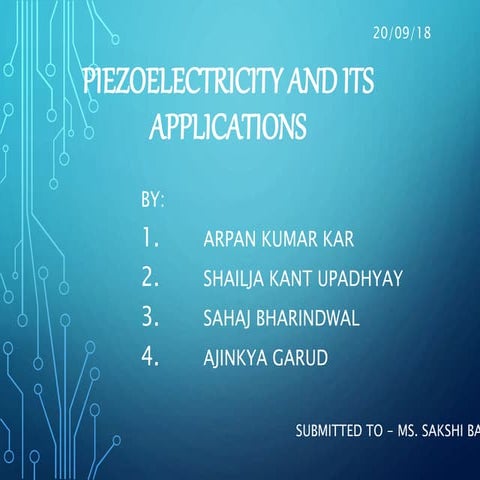 Piezo energy | PPTX