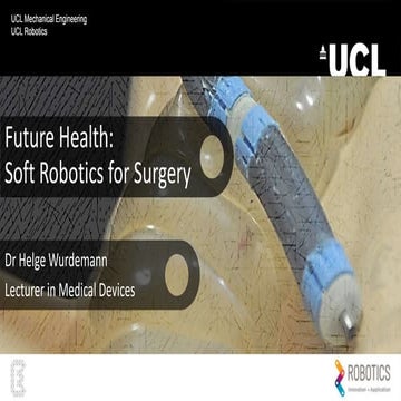 UCL || Dr Helge Wurdemann || Soft Robotics for Surgery | PPT