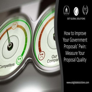 Improving Your Government Proposals' Pwin Part 1: Assess Your Proposal ...