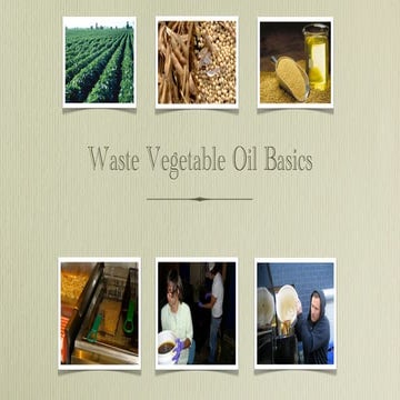 Waste Vegetable Oil Basics | ZIP