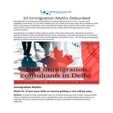 Immigration Myths . | PDF