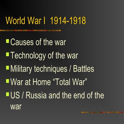 Ww1 beginning | PPT