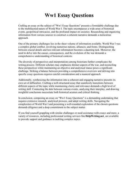 Essays On World War 1.pdf