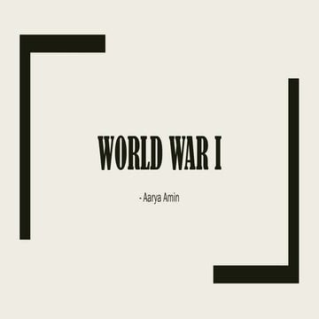 World War One Powerpoint | ODP