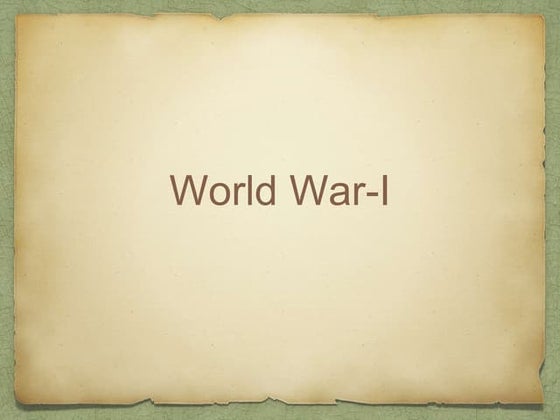 Development of ww1 | PPT