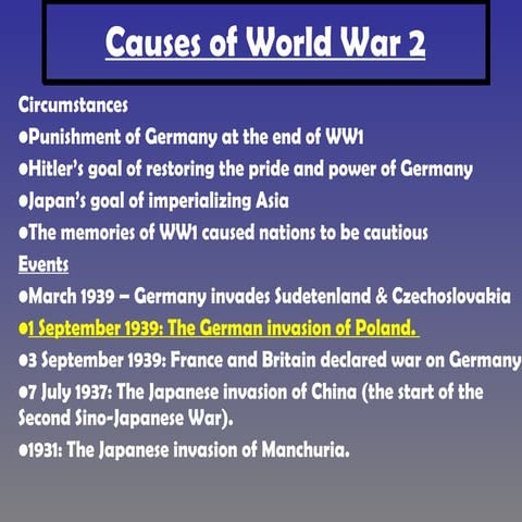 WW2 Causes & Outcomes | PPT