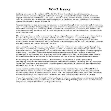 Ww2 Essay | PDF