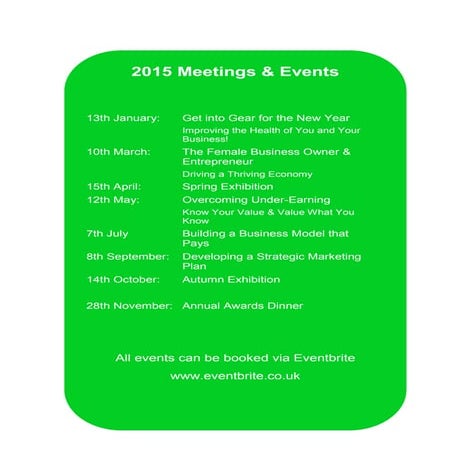 WWBF 2015 Events | PDF