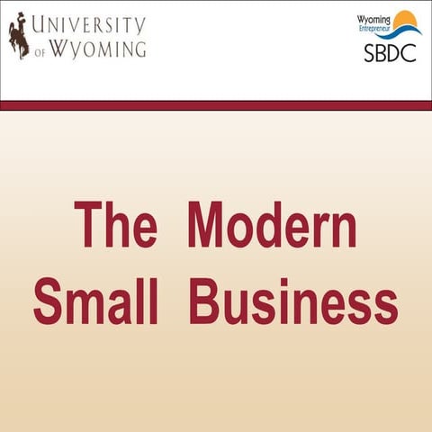 The Modern Business | PPTX