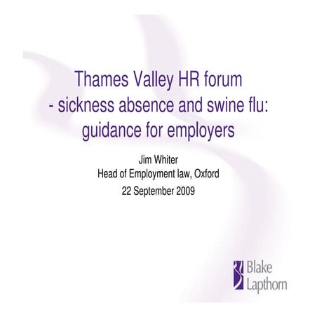 Managing sickness absence | PPT