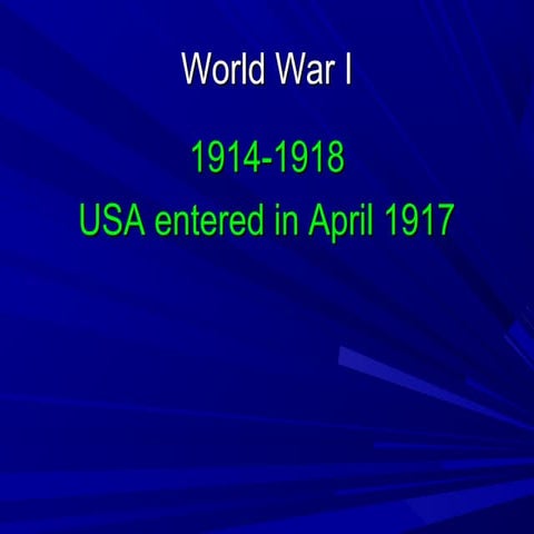 World War 1 | PPTX