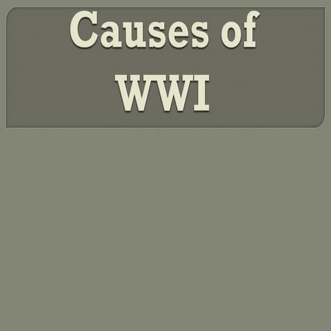 World War I Power Point | PPT