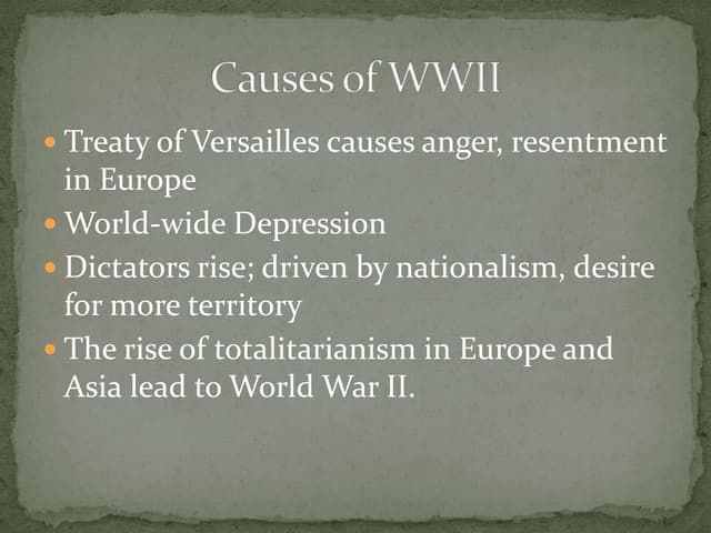 WWII: Causes and Impacts | PPTX