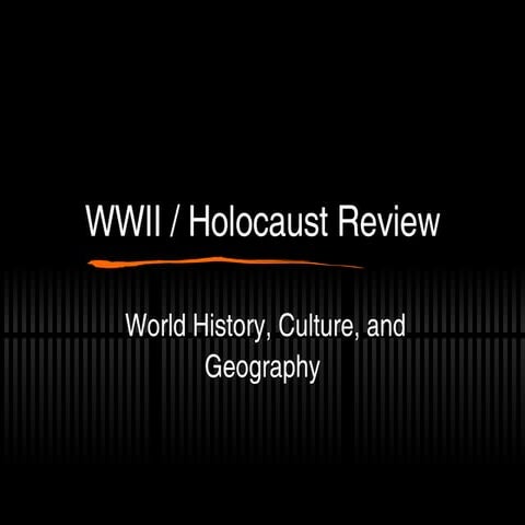 WWII / Holocaust Overview | PPT