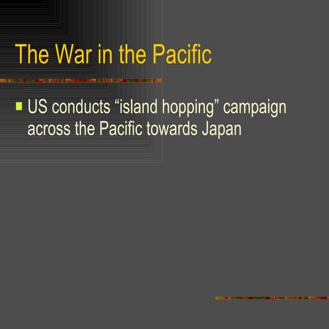 WWII in the Pacific | PPT