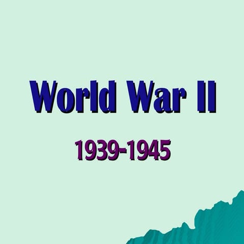 The Road to World War II | PPT