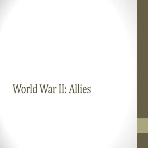 Wwii allies | PPT