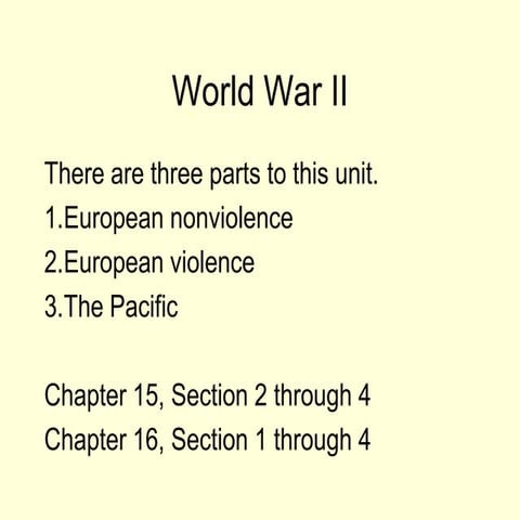 World War II Slideshow Part One | PPTX