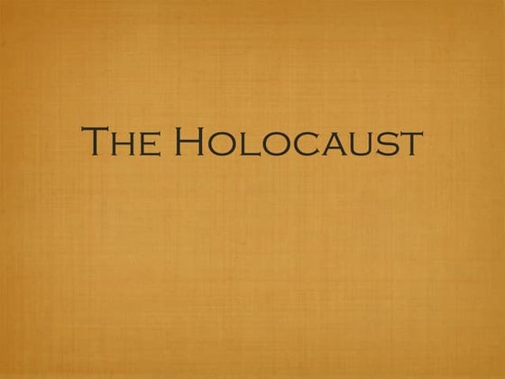 The Holocaust Aftermath | PPT