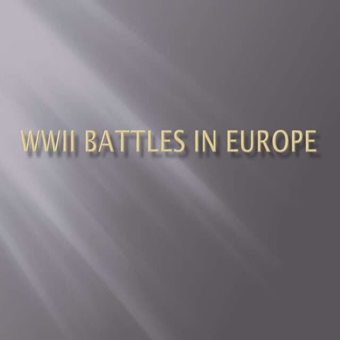 WWII in Europe | PPT