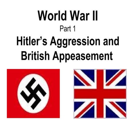 WW II: Part 1 Hitler Aggression vs. British Appeasement | PPT