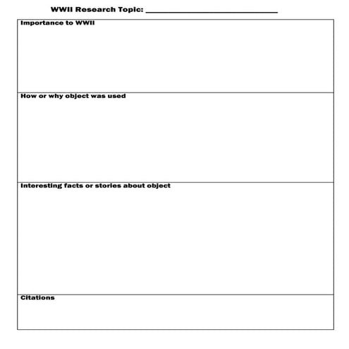 Wwii research topic | PDF