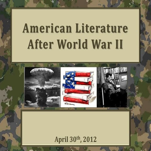 American literature 60 80 | PPTX