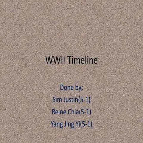 Wwii timeline | PPTX