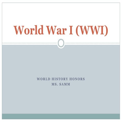 Unit 13: World War I Lecture - Part 2 | PPT