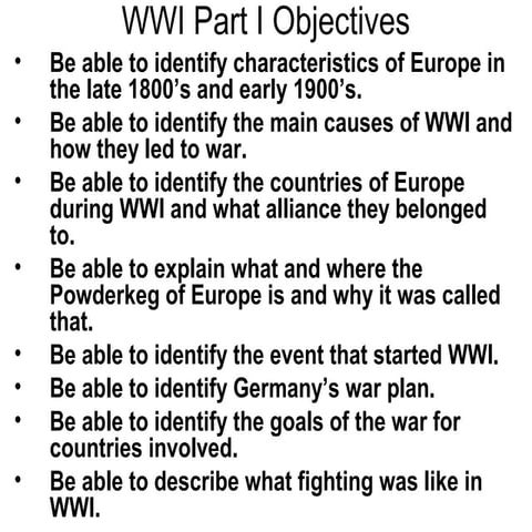 Paths to wwI | PPTX