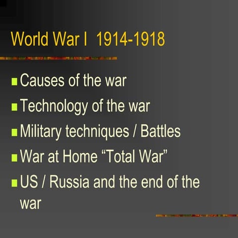 wwi_ppt.ppt - world history to study the | PPT