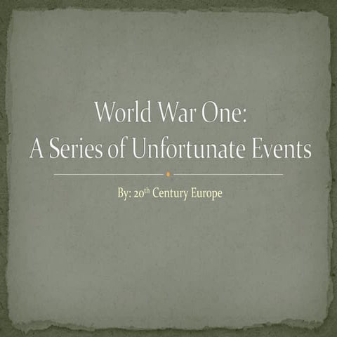 Wwi presentation 2 | PPT