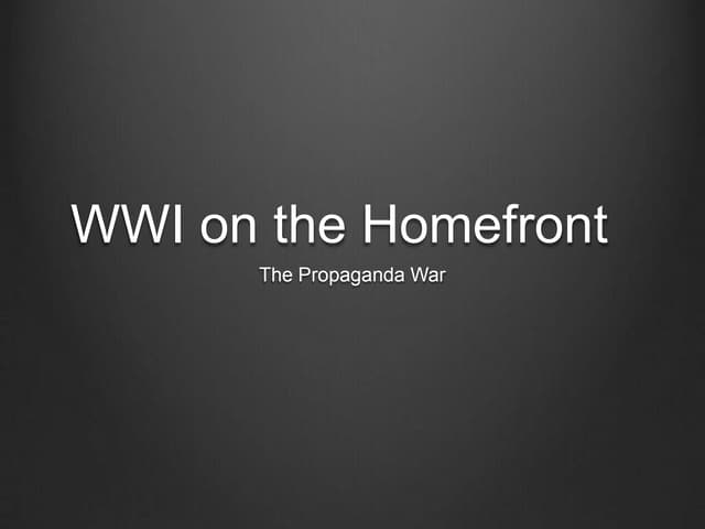 Ww2 powerpoint propaganda | PPT