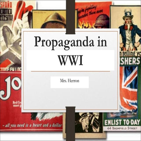 WWI Propaganda Lesson and Assignment | PPT | Death, Injury, or Military ...