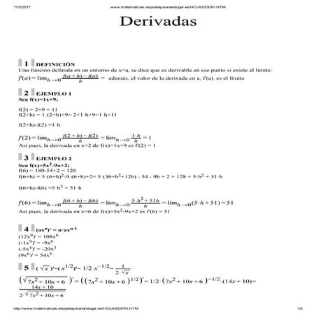 Derivadas | PDF