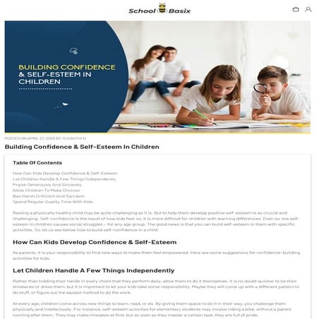 Building Confidence & Self-Esteem In Children | PDF