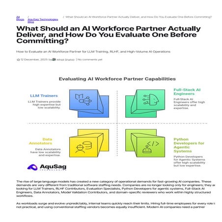 What an AI Workforce Partner Must Deliver + How to Evaluate AI Partners ...
