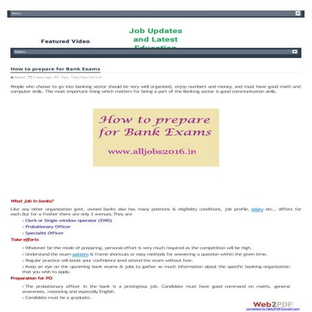 How to prepare bank exams | PDF